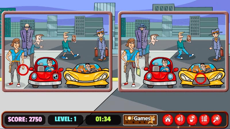 Spot The Difference City - Online Žaidimas | FunnyGames